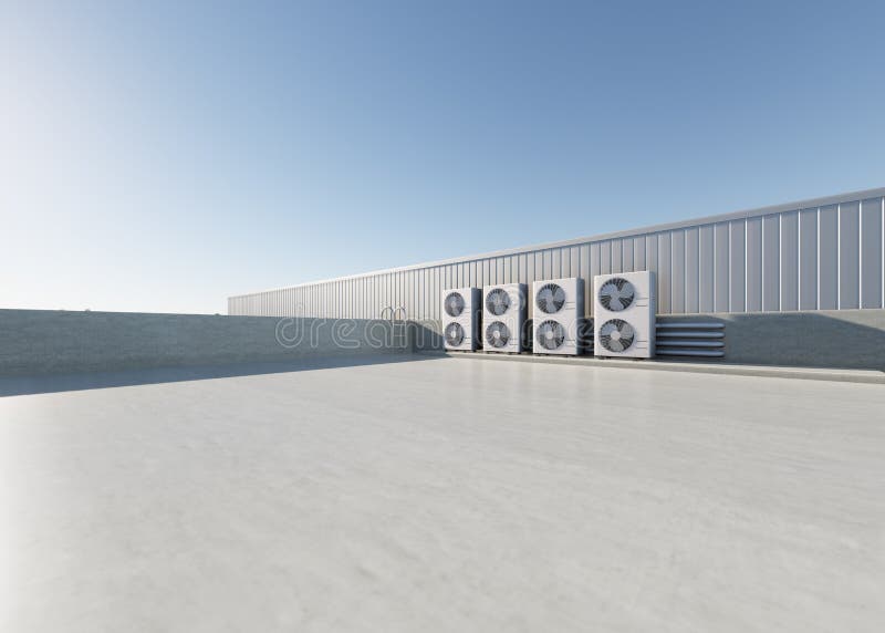 3d Rendering of Condenser Unit. Stock Illustration - Illustration of ...