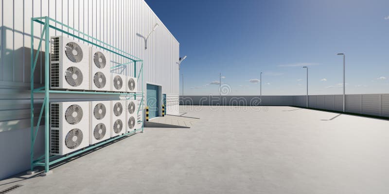 3d Rendering Condenser Unit Hvac System Stock Photos - Free & Royalty ...