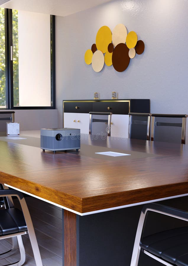 3D Rendering Conference Room Stock Illustration - Illustration of empty ...