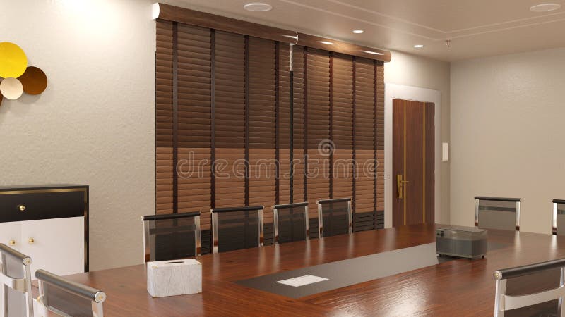 3D Rendering Conference Room Stock Illustration - Illustration of ...