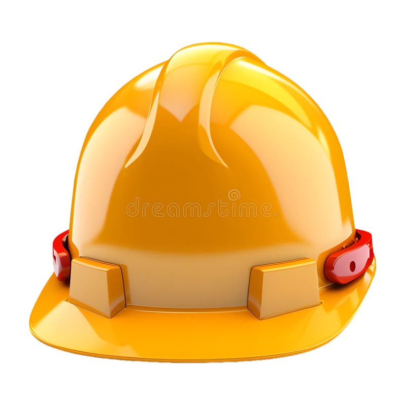 3D Rendering of a Construction Worker Safety Helmet on Transparent Background - Ai Generated ...