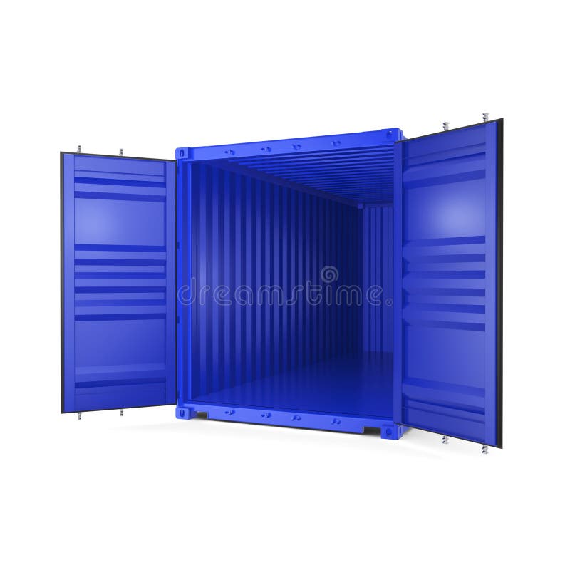 3D rendering container stock illustration. Illustration of goods - 81391338