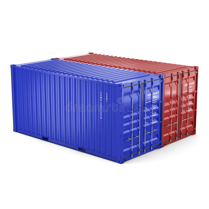 3D rendering containers stock illustration. Illustration of brown ...