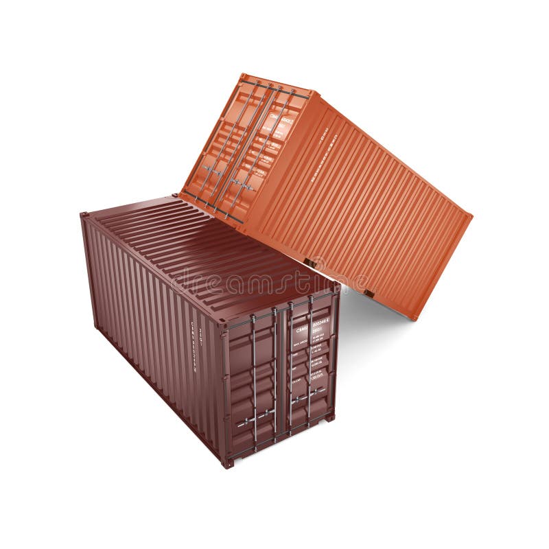 3D rendering containers stock illustration. Illustration of business ...