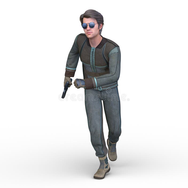 3D rendering of Cool man stock illustration. Illustration of adult ...