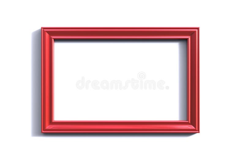 3d Rendering of Cool Modern Isolated Red Color Photo Frame Stock ...