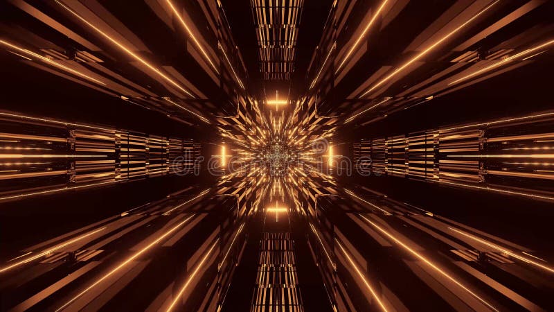 3D Rendering of Cool Patterns Made of Golden Laser Lights Stock ...