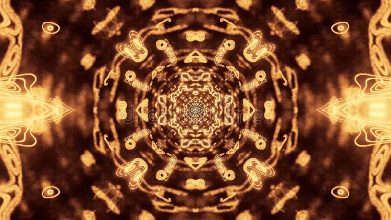 3D Rendering of Cool Patterns Made of Golden Laser Lights Stock ...