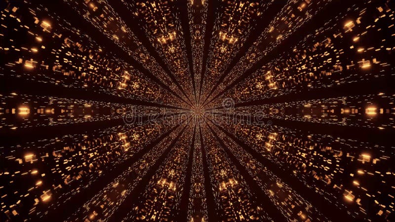 3D Rendering of Cool Patterns Made of Golden Laser Lights Stock ...