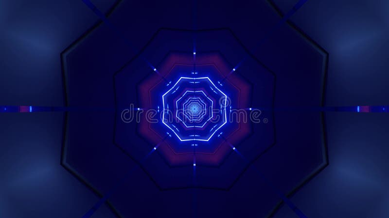 3D Rendering of a Cool Star Shaped Lights in Blue and Orange Colors ...