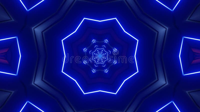 3D Rendering of a Cool Star Shaped Lights in Light and Dark Blue Colors ...