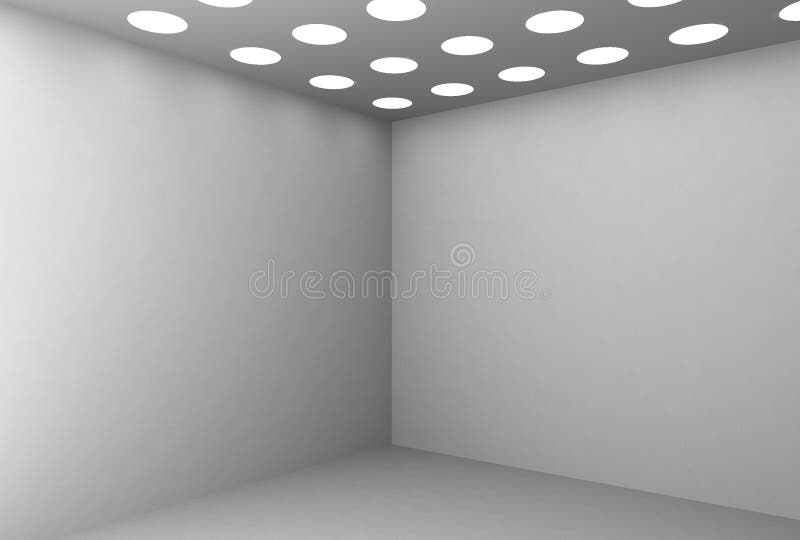 3D Rendering Corner of Empty Room Stock Illustration - Illustration of ...