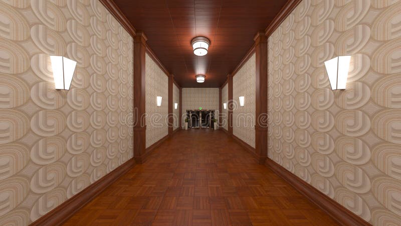 3D Rendering of the Corridor Stock Illustration - Illustration of space ...