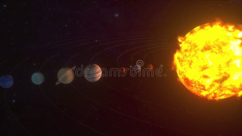 3d Rendering of Cosmic Background. Model of the Orbital Motion of ...
