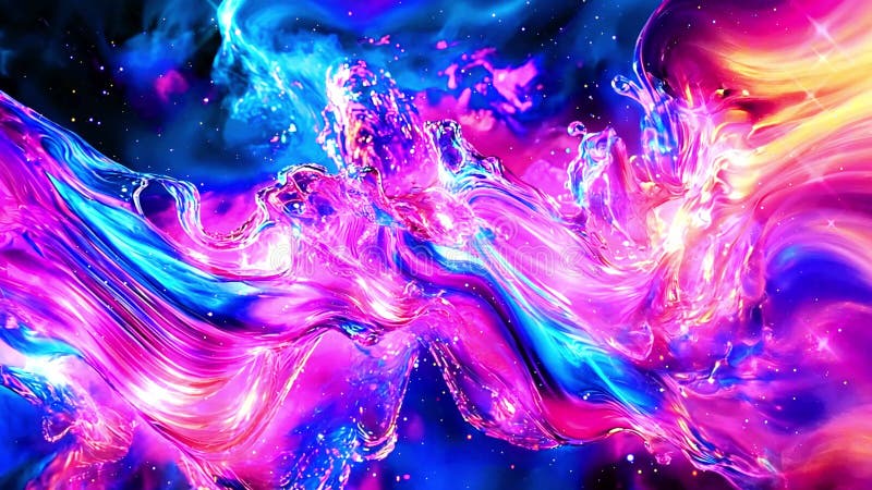 3d Rendering of Cosmic Background. Model of the Orbital Motion of ...