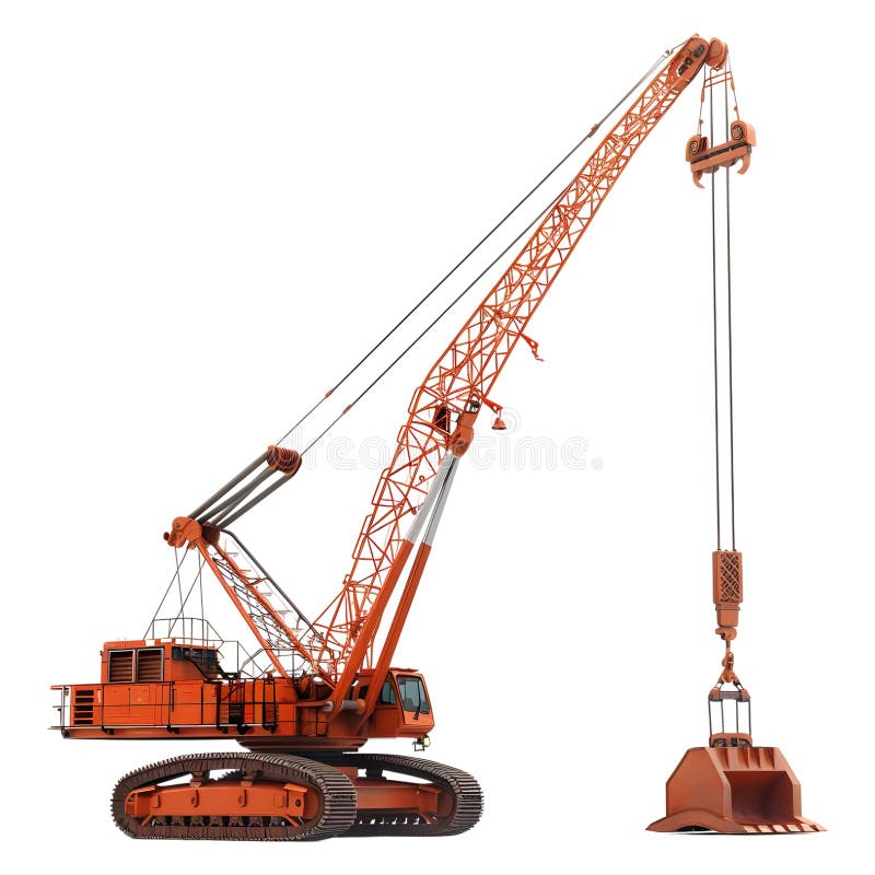 3D Rendering of a Crawler Crane on Transparent Background - Ai ...