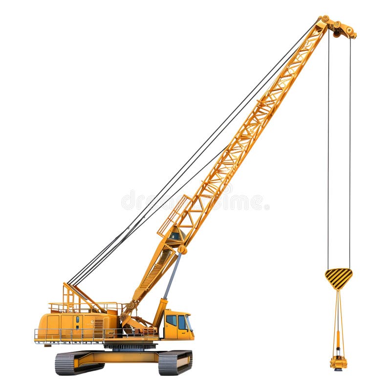3D Rendering of a Crawler Crane on Transparent Background - Ai ...