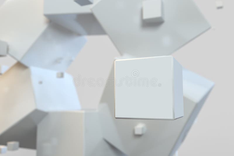 3d Rendering, Creative Cubes with Sense of Science and Technology Stock ...