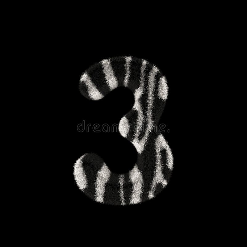 Zebra Print Number 1 Clipart