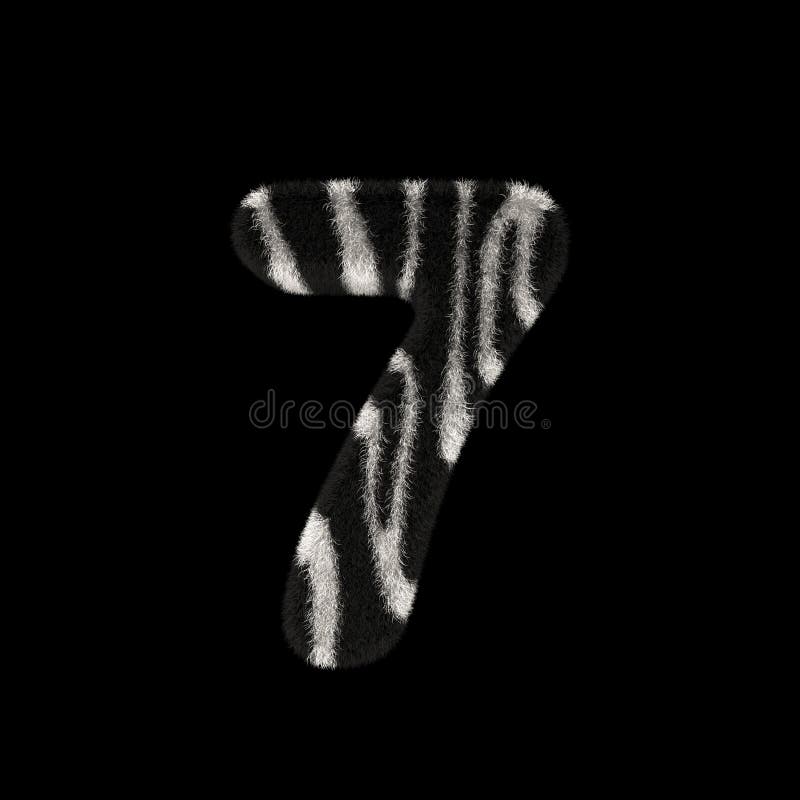 Zebra Print Number 1 Clipart