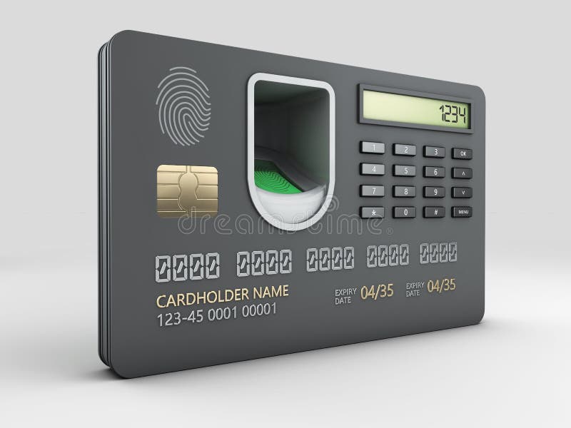 3d Rendering of Credit Card Has a Built-in Fingerprint Scanner ...
