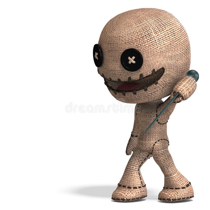 3D-illustration of a Cute Looking but Dangerous Voodoo Doll Stock Photo ...