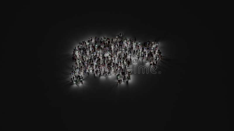 Big People Crowd Dark Background Stock Illustrations – 235 Big People ...
