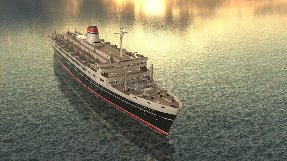 3D Rendering of the Cruise Ship Stock Illustration - Illustration of ...