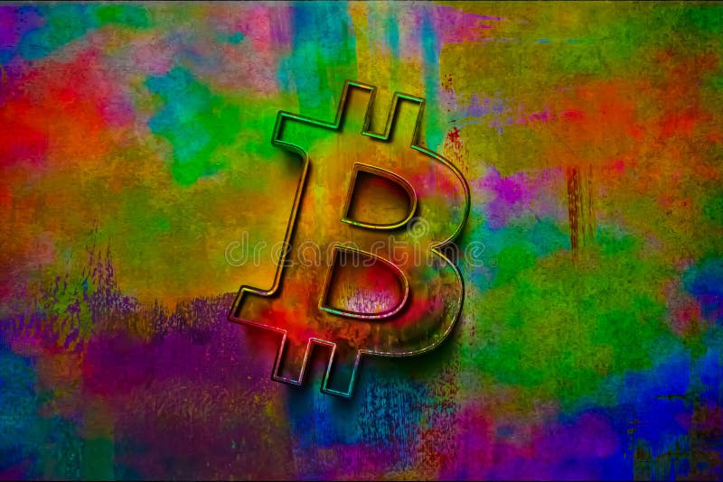 3D Rendering Cryptocurrency Coin on Colorful Background, Cryptocurrency ...