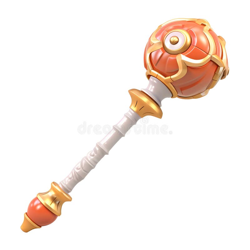 3D Rendering of a Crystal Rod War on Transparent Background - Ai ...