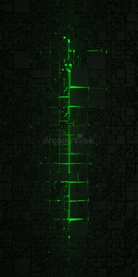 3D Rendering Cube Abstract Technology Background with Colored Bright ...