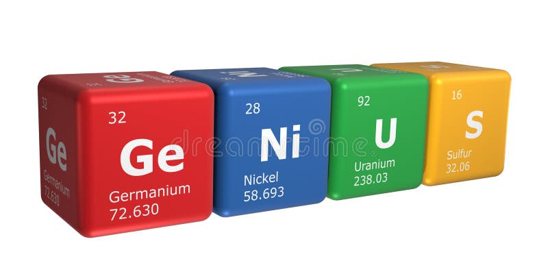 3D Rendering of Cubes of the Elements of the Periodic Table, Germanium ...