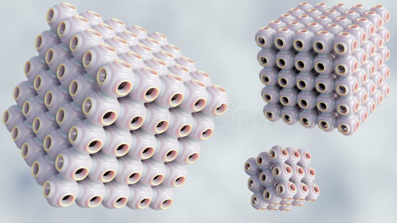 3d Rendering of Isolated Cubosome Structure Stock Illustration ...