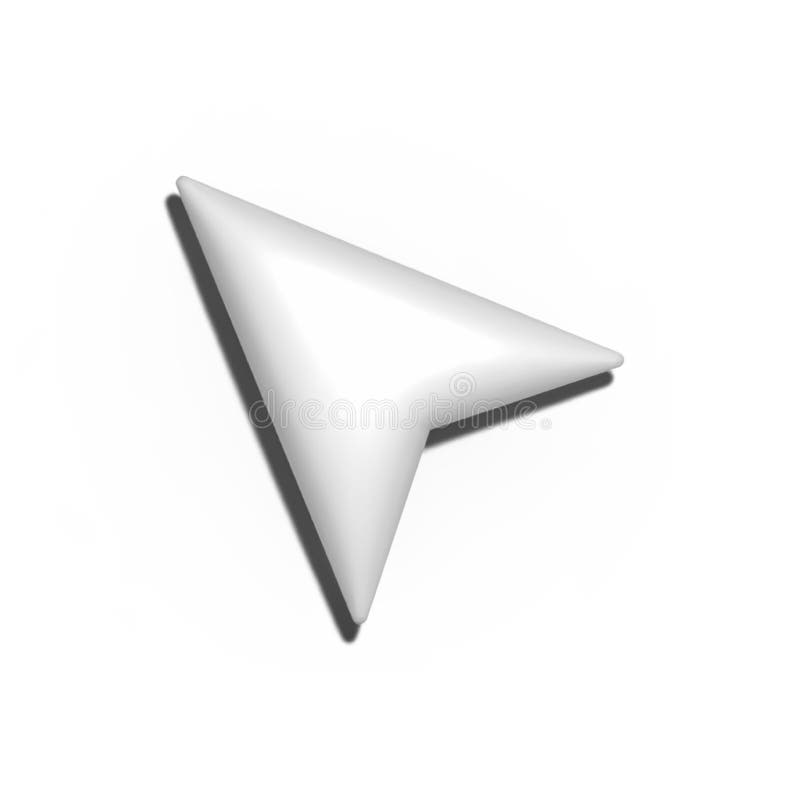 3d Rendering Cursor Arrow Icon Stock Illustration - Illustration of ...