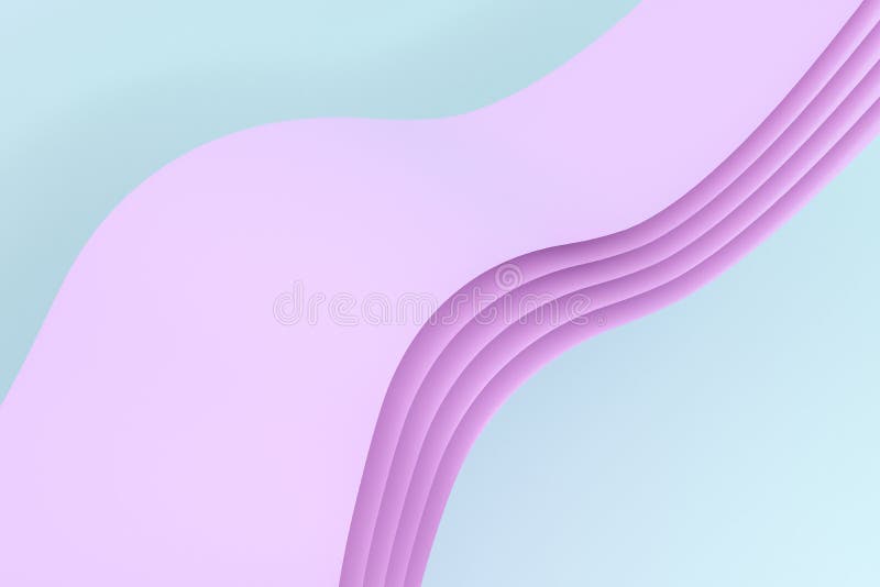 3d Rendering, Curve Surface and Light Background Stock Illustration ...