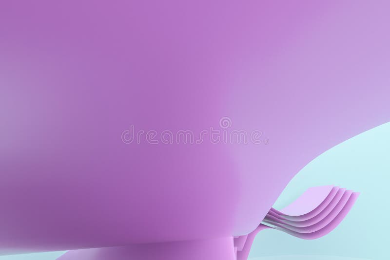 3d Rendering, Curve Surface and Light Background Stock Illustration ...