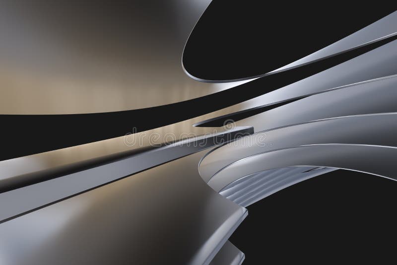 3d Rendering, Curve Surface and Texture Background Stock Illustration ...