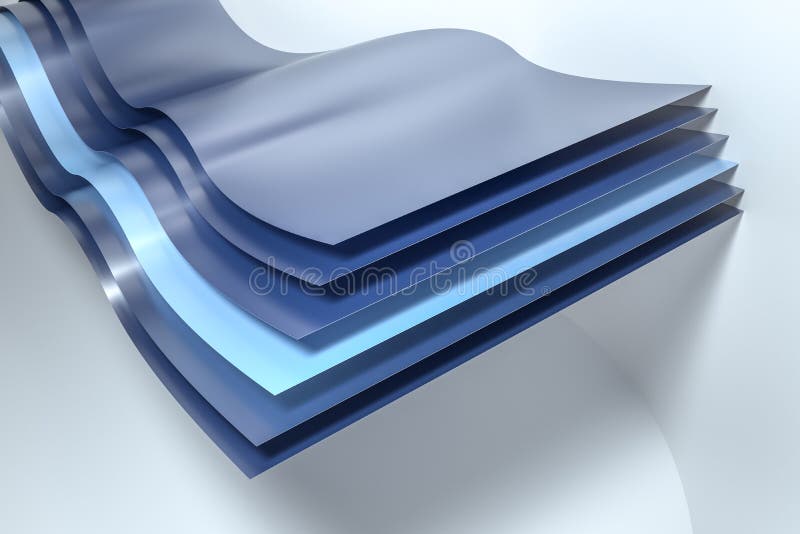 3d Rendering, Curve Surface and Texture Background Stock Illustration ...