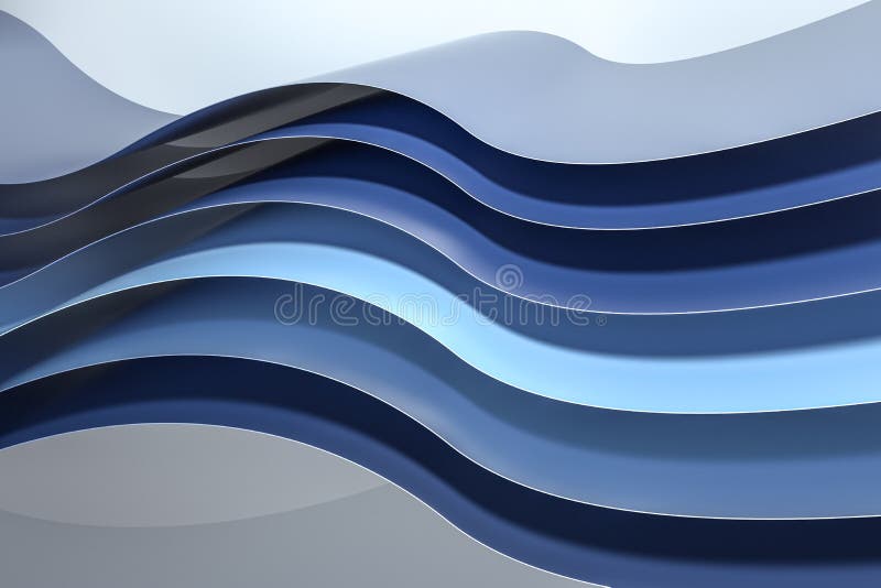 3d Rendering, Curve Surface and Texture Background Stock Illustration ...