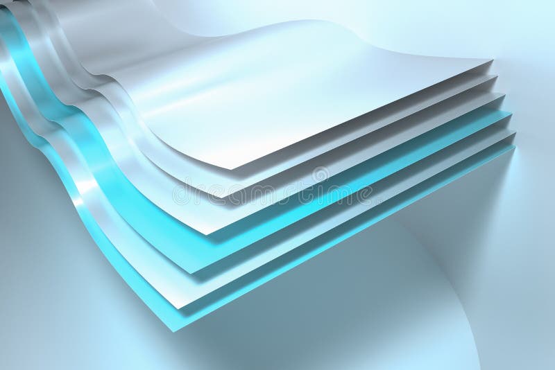 3d Rendering, Curve Surface and Texture Background Stock Illustration ...