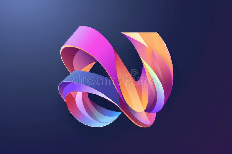 A 3D Rendering of a Curved Object. Perfect for Digital Design Projects ...