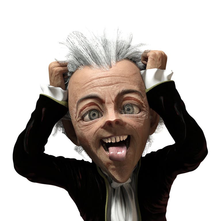 3D-illustration of a Cute and Funny Cartoon Earl Vampire with a Very ...