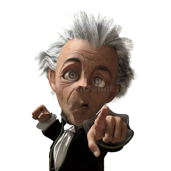 3D-illustration of a Cute and Funny Cartoon Earl Vampire with a Very ...