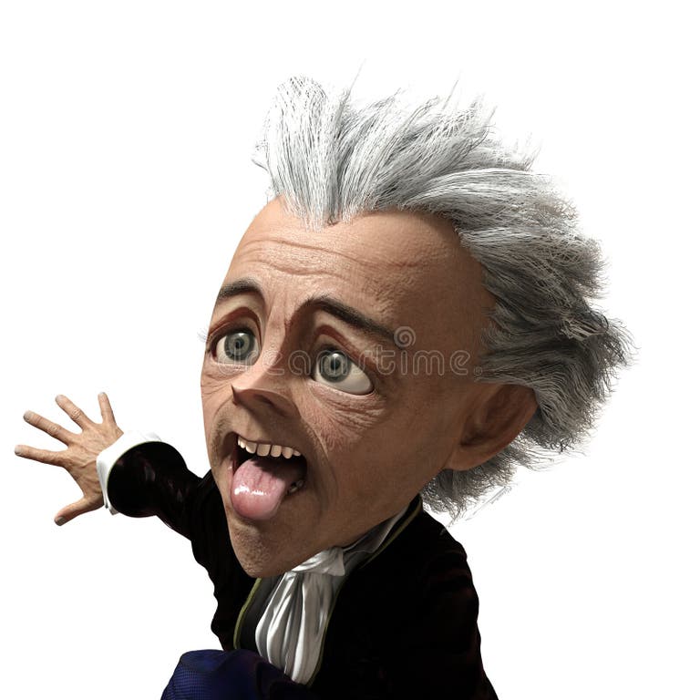 3D-illustration of a Cute and Funny Cartoon Earl Vampire with a Very ...