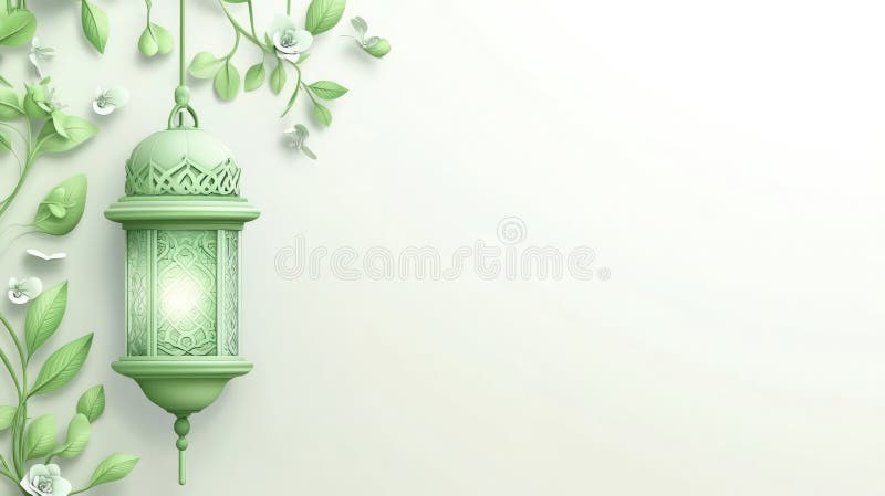 3D Rendering of a Cute Ramadan Islamic Background Stock Illustration ...