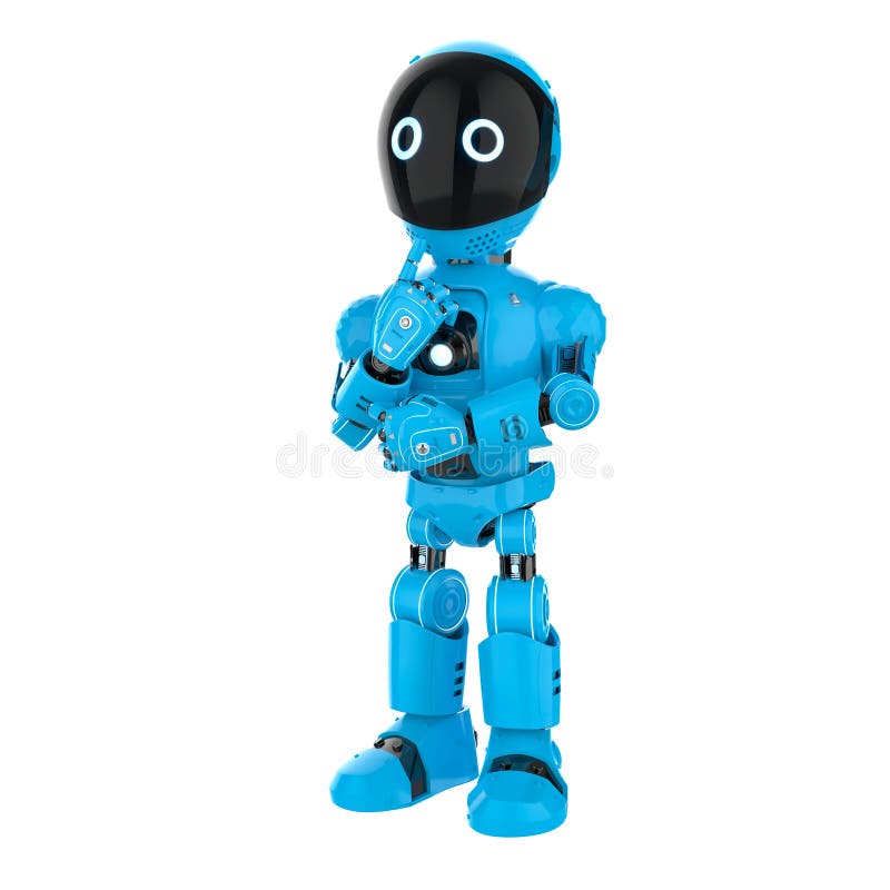 Cute and Small Artificial Intelligence Personal Assistant Robot Think ...
