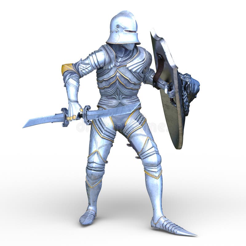 A Cyber Knight with Blood on His Body Stock Illustration - Illustration ...