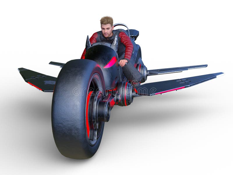 3D Rendering of a Cyber Man Rider Stock Illustration - Illustration of ...