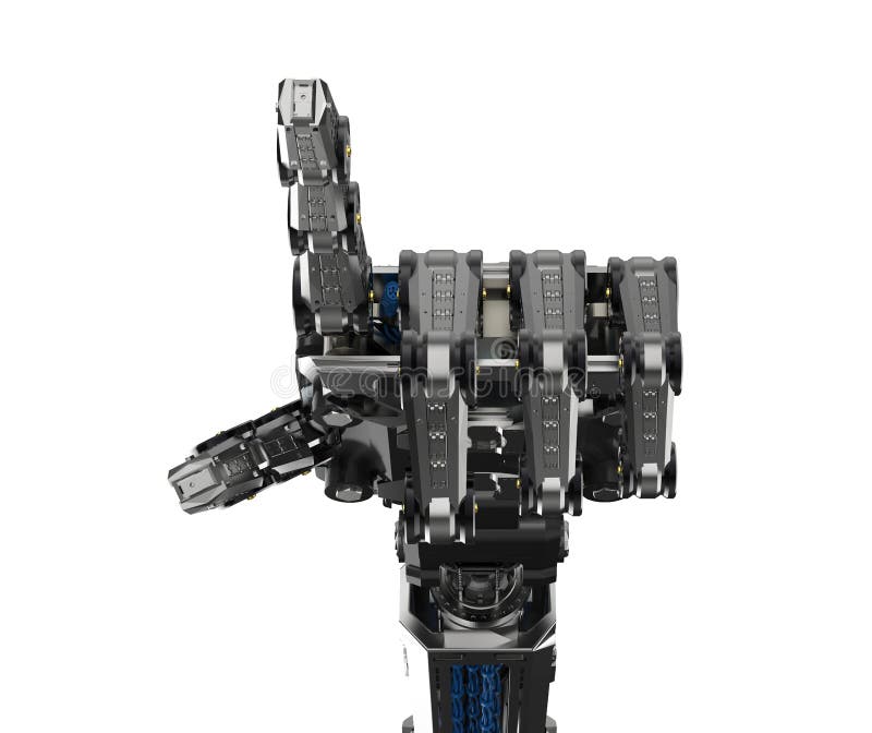 Cyborg hand isolated stock illustration. Illustration of artificial ...