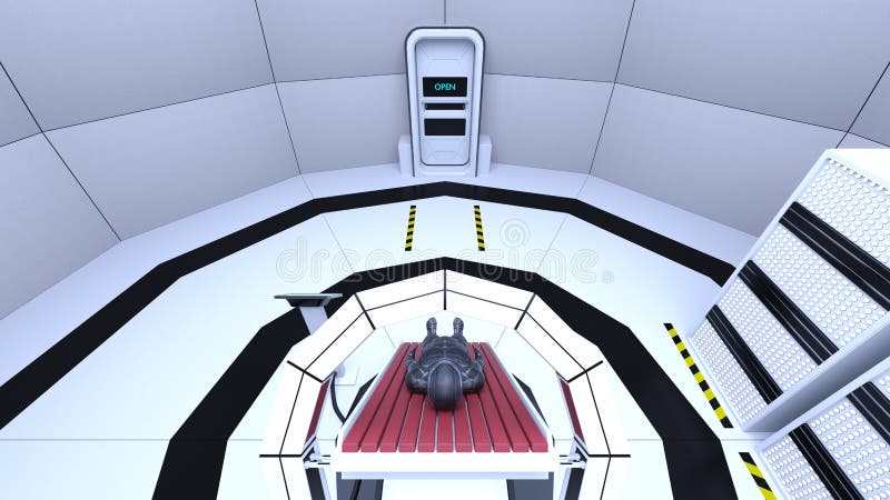 3D Rendering of the Cyborg Laboratory Stock Illustration - Illustration ...
